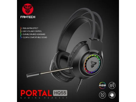 Slušalice Gaming Fantech HQ55 Portal crne