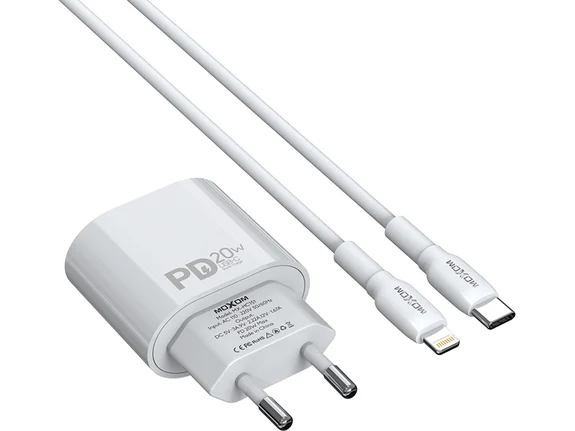 Kućni punjač Moxom MX-HC151 20W Type-C na Lightning beli