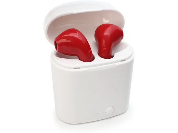 Bluetooth slušalice Airpods i7s TWS crvene