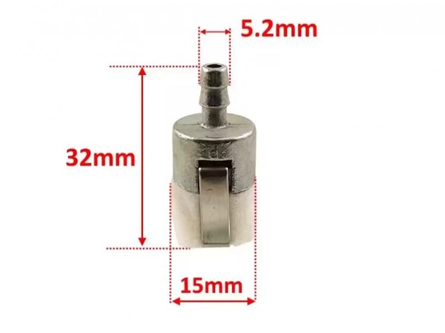 Filter goriva trimera i testere 5,2mm metalni