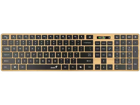 Genius Tastatura SlimStar 7250BT AI Pine Wood US Wireless