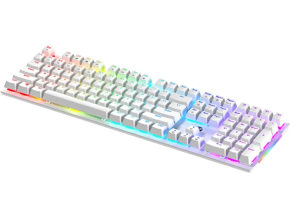 Tastatura mehanička zicna MAXFIT 108 RGB MK855 bela (red switch) FANTECH