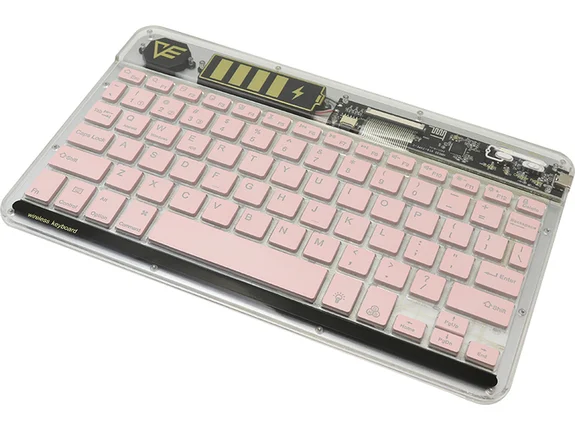 Tastatura multifunkcionalna bezicna MP pink