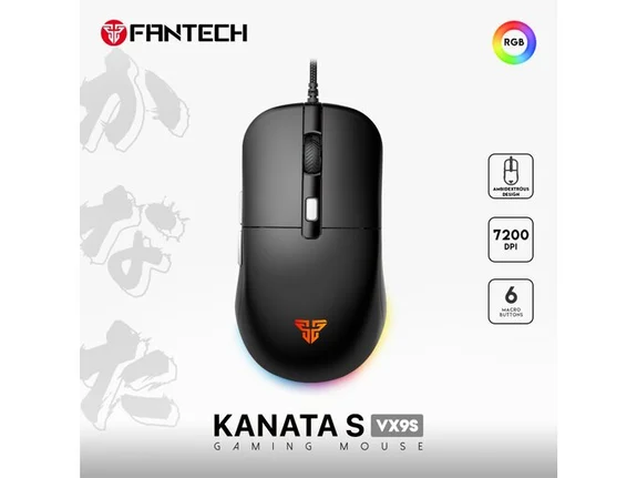 Miš Gaming Fantech VX9S Kanata S crni