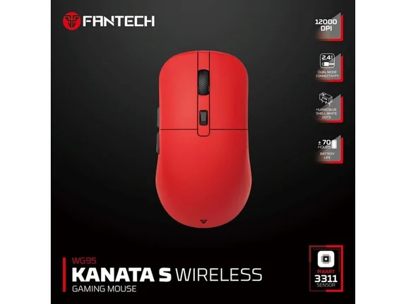 Miš Wireless Gaming Fantech WG9S Kanata S crveni