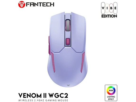Miš Wireless Gaming Fantech WGC2 Venom II ljubicasti