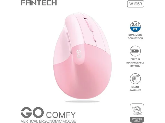 Miš Wireless Fantech W195R GO comfy pink