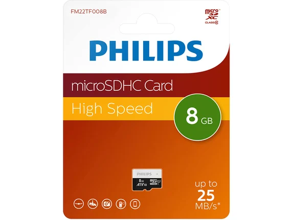 Memorijska kartica PHILIPS Micro SD 8GB V10 ULTRA SPEED (FM22TF008B/93)