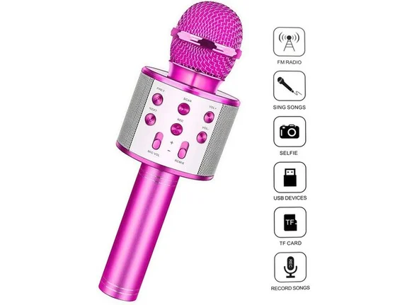 Bluetooth mikrofon pink