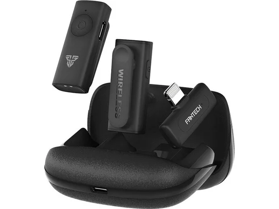 Fantech Mikrofon Wireless Lavalier Leviosa Air WMV21L (Dual Mic) Lightning