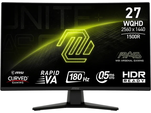 Msi Zakrivljeni gaming monitor 27 inča MAG 274CQF WQHD 2560x1440 180 Hz
