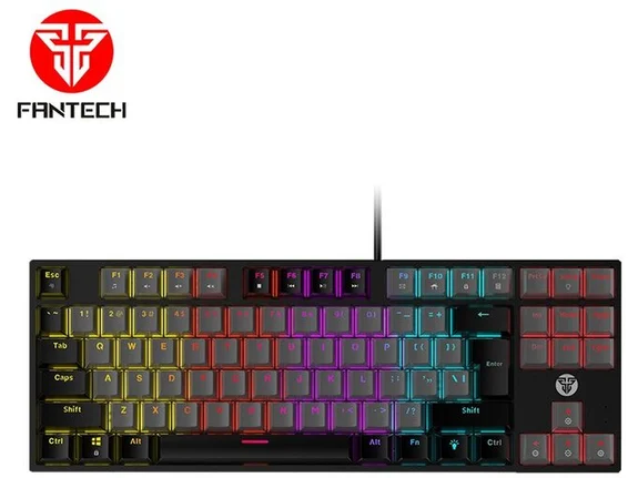 Tastatura mehanička Gaming Fantech MK876 RGB Atom TKL siva (blue switch)