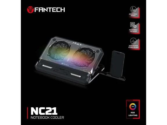 Laptop Cooler Fantech NC21 RGB crni