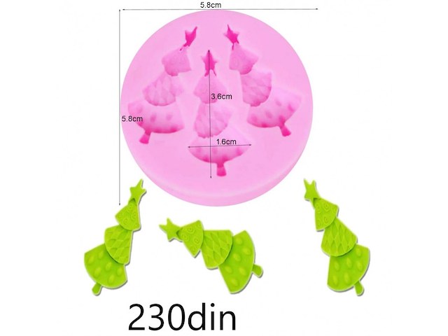Silikonski kalup za dekoraciju JELKE