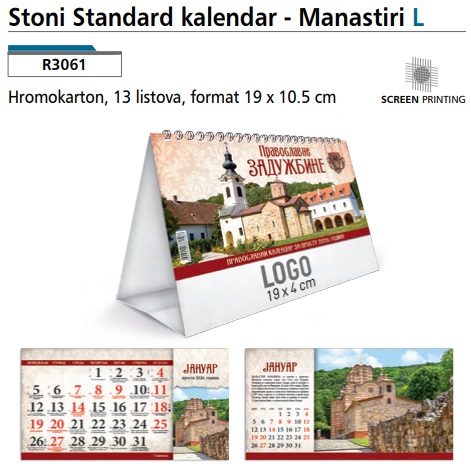 Stoni kalendar PRAVOSLAVNE ZADUŽBINE 2026 godina