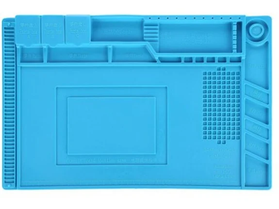 Silikonska radna podloga plava sa pregradama S-160 300mm x 450mm