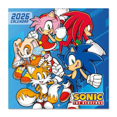 Zidni kalendar 2026 - Sonic, 30x30 cm