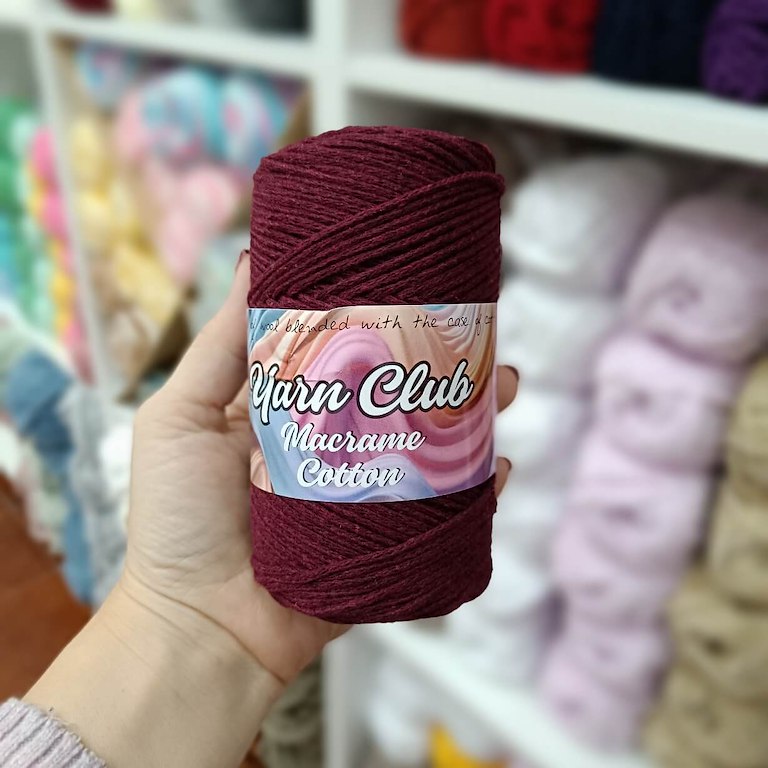 MAKRAME konac Yarn club bordo