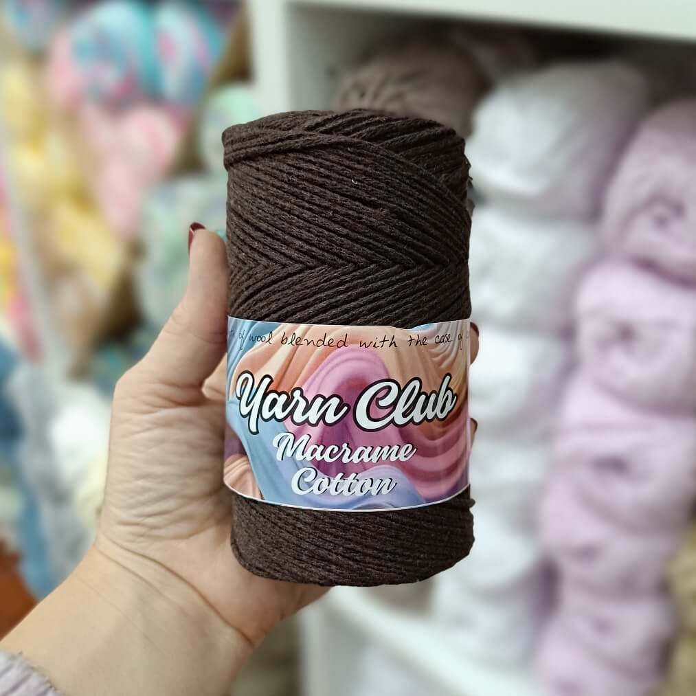 MAKRAME konac Yarn club tamno braon