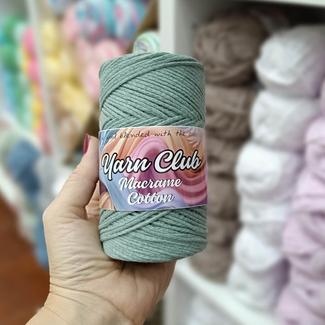 MAKRAME konac Yarn club pastelno zeleni