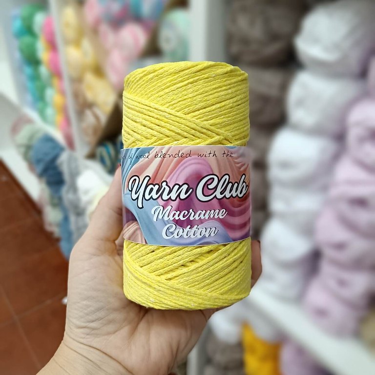 MAKRAME konac Yarn club žuti