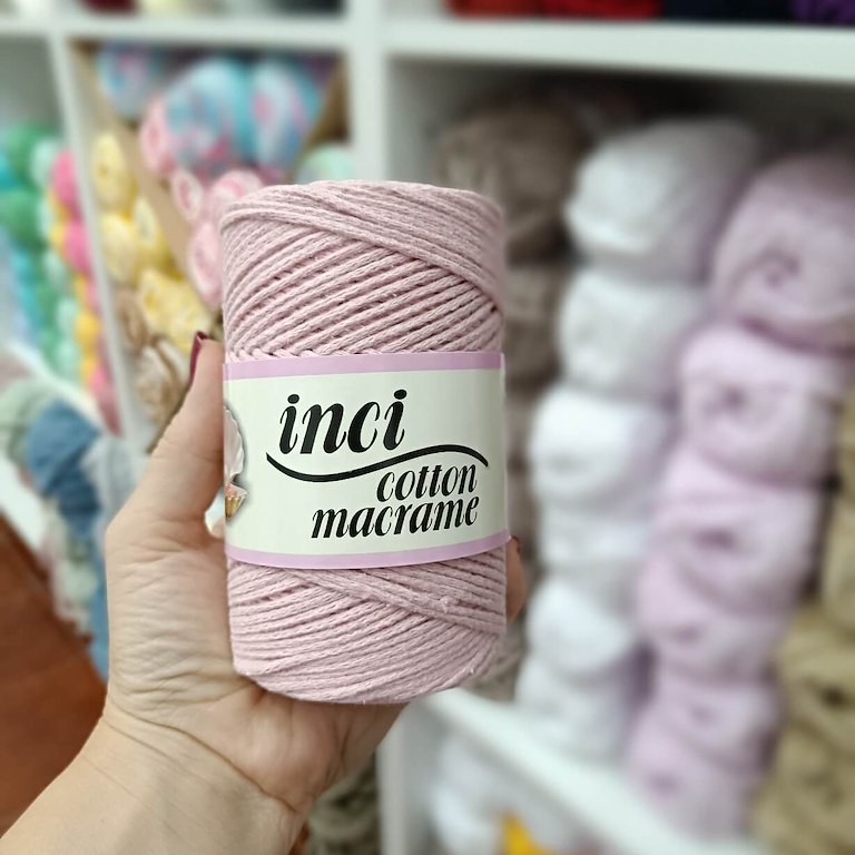 MAKRAME konac Yarn club bledo roze
