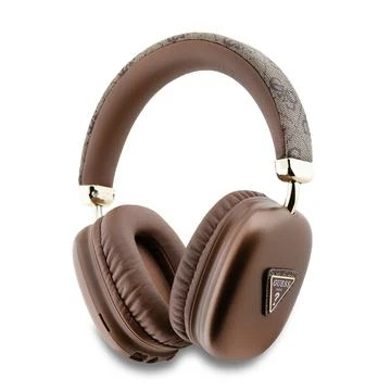 GUESS 4G TRIANGLE LOGO BLUETOOTH HEADPHONES - BROWN