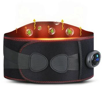 YF-FR069 GRAPHENE HEATING THERAPY WAIST BELT WITH VIBRATION MASSAGE - BLACK