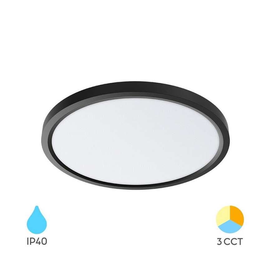 LED PLAFONJERA 36W CCT SLIM JADE SLR CRNA BRAYTRON