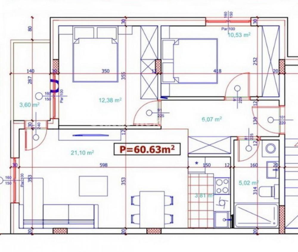 Trosoban stan na prodaju, 61m2, 99.920€