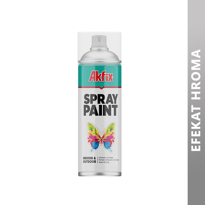 AKFIX boja u spreju efekat hroma 400 ml