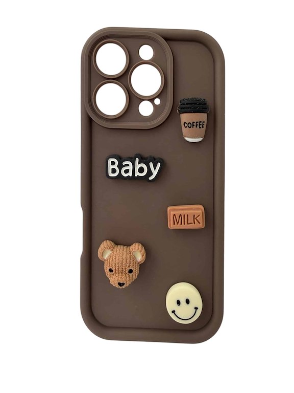 Maska Coffee bear za iPhone 16 pro max braon