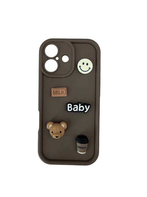 Maska Coffee bear za iPhone 16 braon