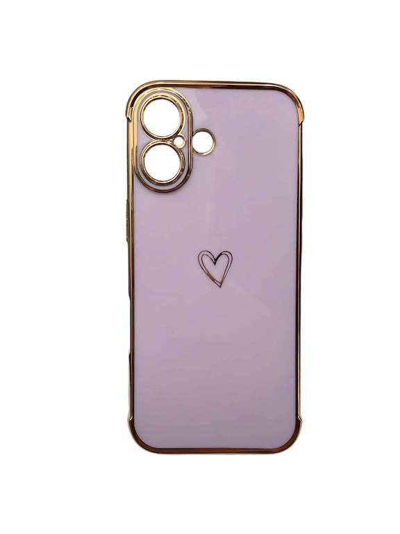 Maska Elegant heart za iPhone 16 ljubicasta