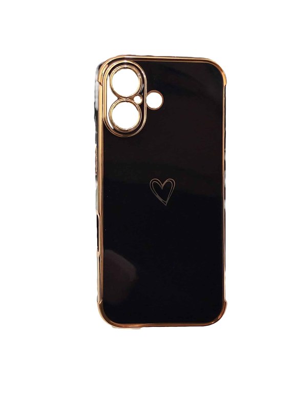 Maska Elegant heart za iPhone 17 crna
