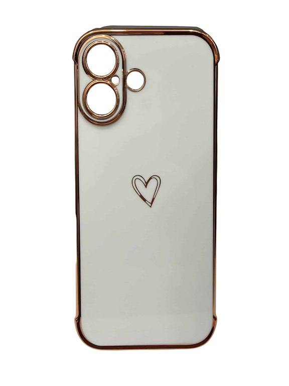 Maska Elegant heart za iPhone 17 bela