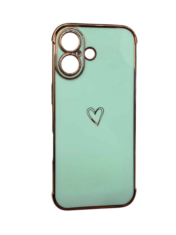 Maska Elegant heart za iPhone 17 mint