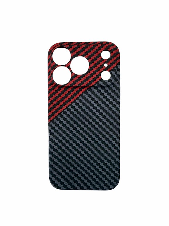Maska carbon thin za iPhone 17 pro max crvena
