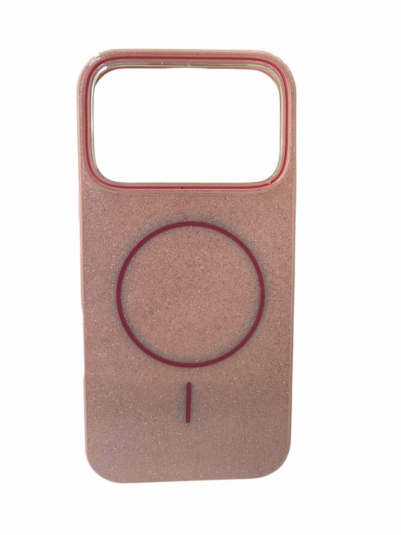 Maska Glitter magsafe za iPhone 17 pro roze