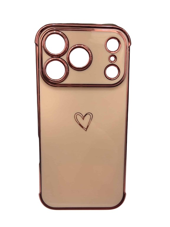 Maska Elegant heart za iPhone 17 pro roze