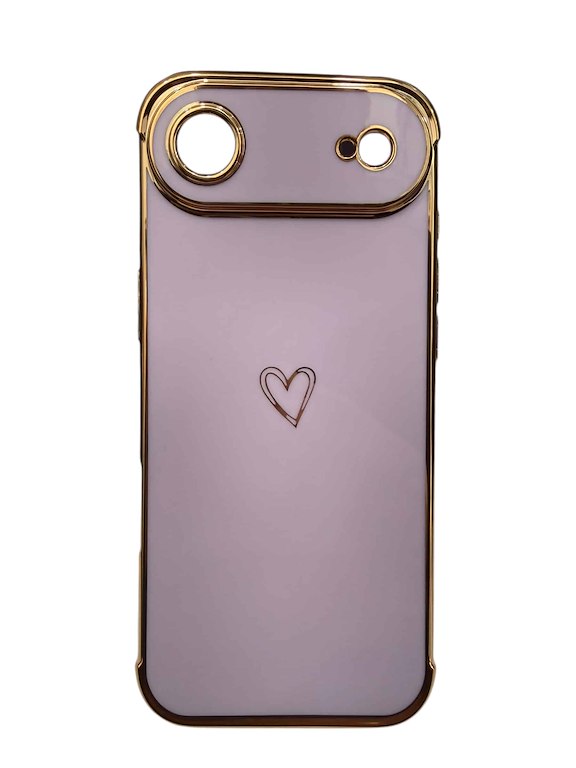 Maska Elegant heart za iPhone 17 air ljubicasta