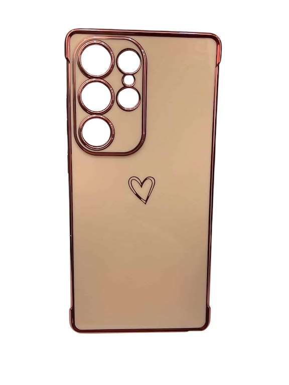 Maska Elegant heart za Samsung S25 ultra roze