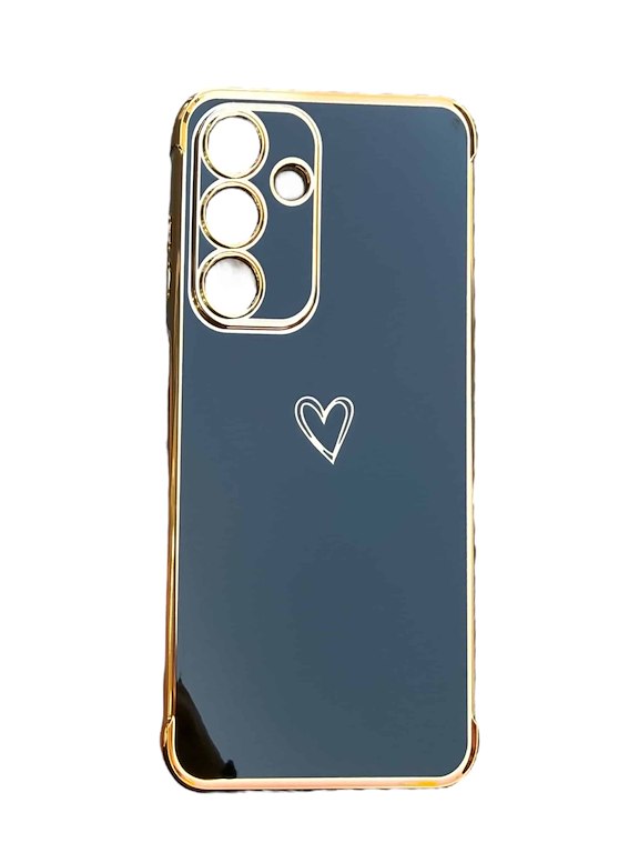 Maska Elegant heart za Samsung S24 crna