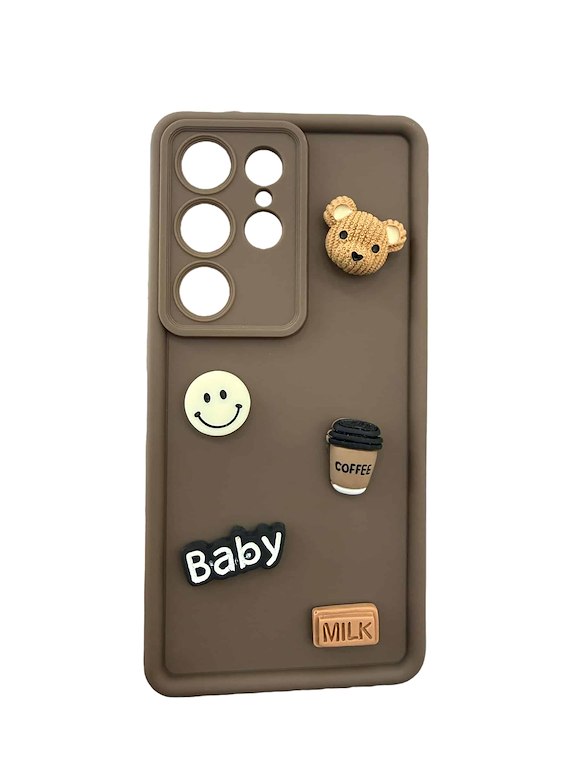 Maska coffee bear za Samsung S25 ultra braon