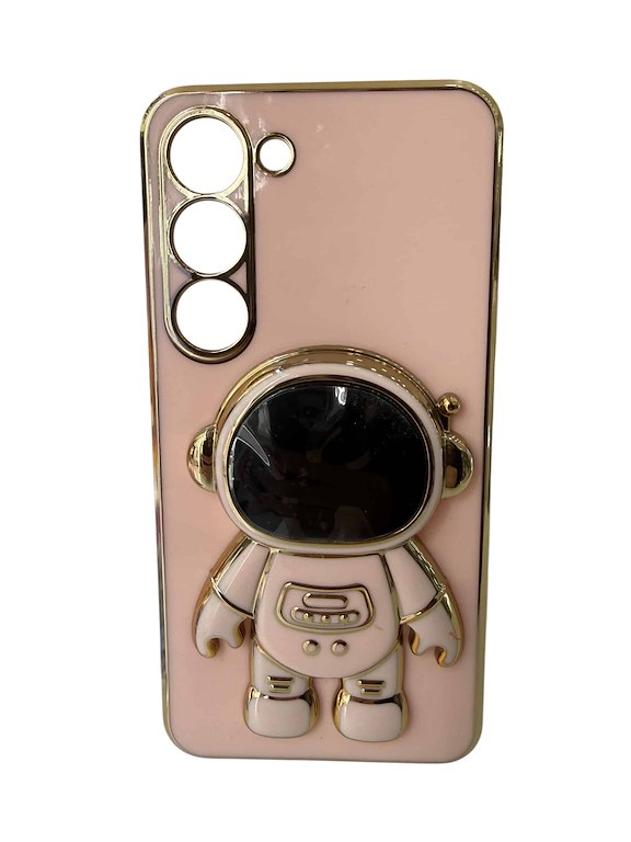 Maska astronaut stand za Samsung S23 roze