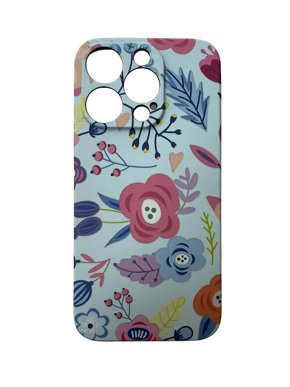 Maska Svetleca print za iPhone 15 pro flowers4