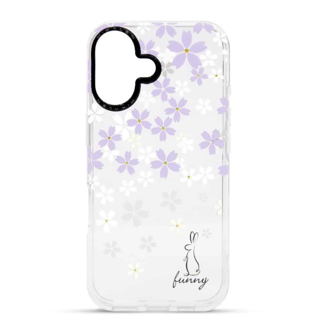 Maska print transparent za iPhone 16 bunny