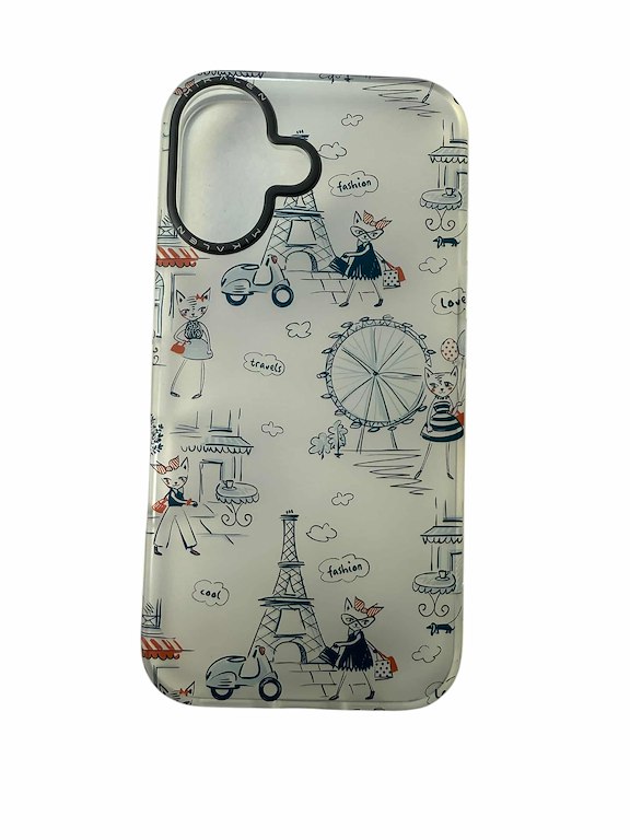 Maska travel print za iPhone 16 paris