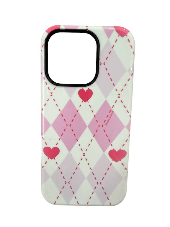 Maska Custom Fit za iPhone 16 pro pink hearts