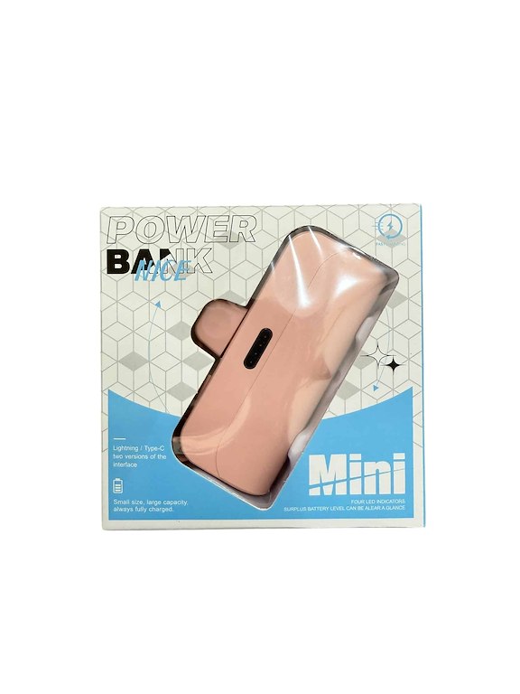 Mini powerbank 5.000mAh roze